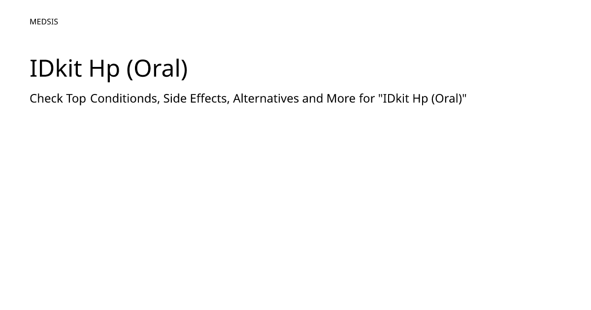 IDkit Hp (Oral) – meds.is